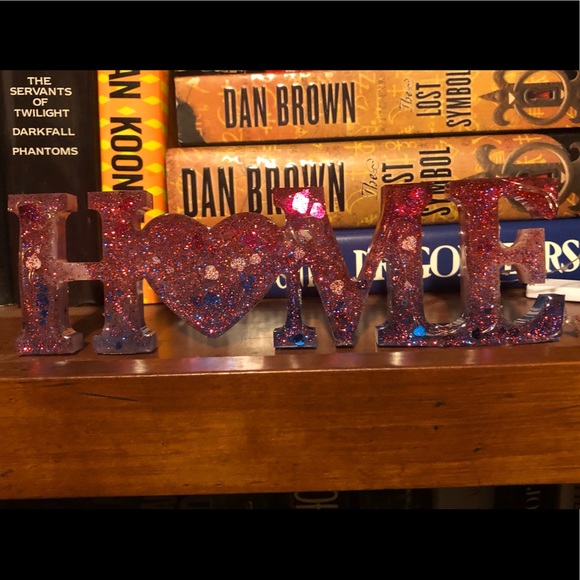 Accents | Handmade Light Up Home Letters Red White Blue | Poshmark